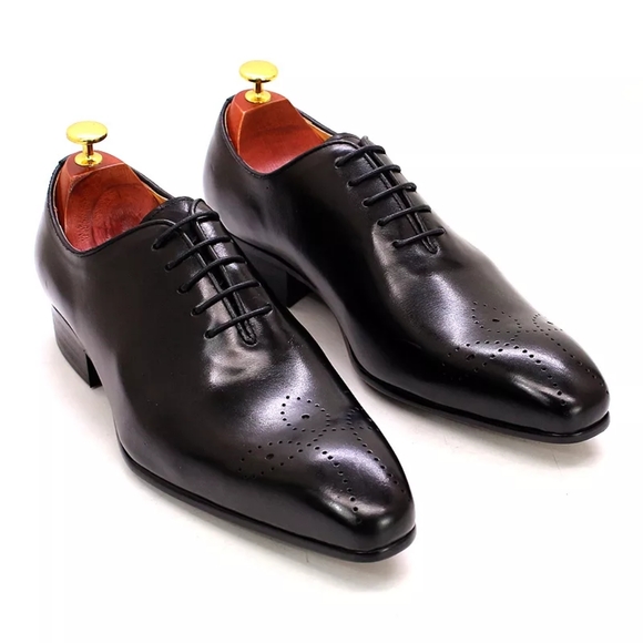 Shoes | Black Oxfords Leather Men Shoes Whole Cut Fashion Casual ...
